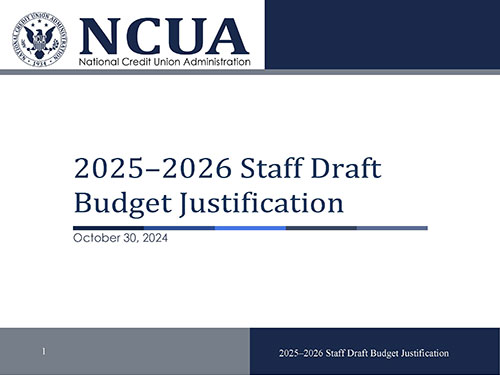 NCUA Posts 2025–2026 Proposed Budget, Sets Nov. 22 Public Briefing | NCUA